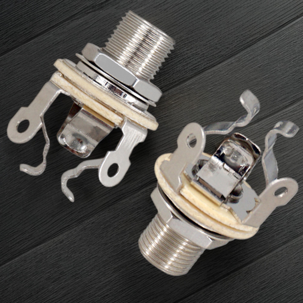 cheerfulhigh 2Pcs 1/4 Inch 6.35Mm Guitar Pickup Output Jack Guitar Mono ...