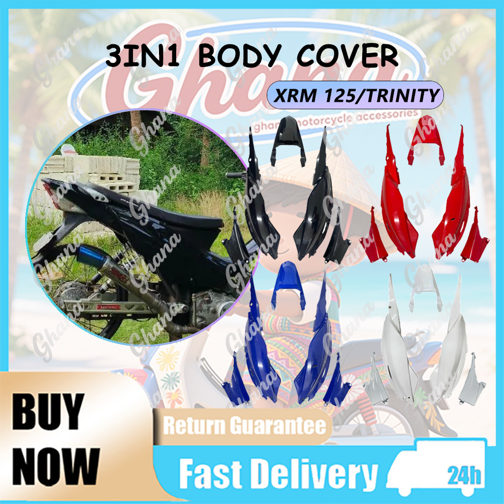 [GHANA] 3IN1 DUCKTAIL CENTER COVER AND LONG SIDE BODY COVER FOR HONDA ...