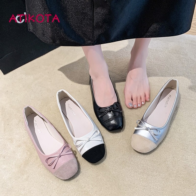 Women's Color Block Ballet Flats - Soft Surface Comfort Design | Mary ...