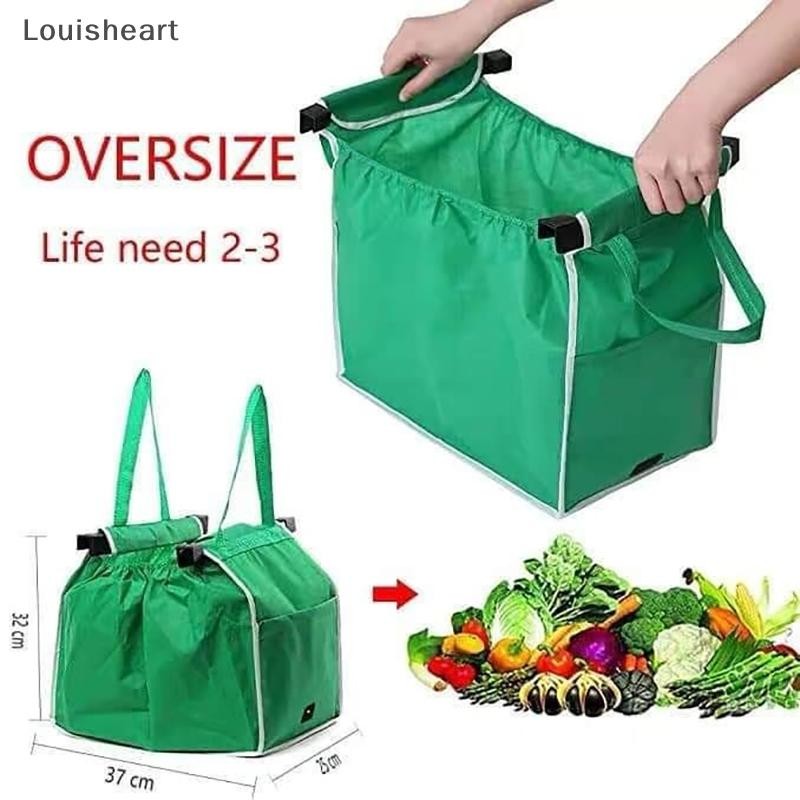 LHPH Reusable Shopping Trolley Bags Grab And Go Bag Heavy Duty Grocery ...