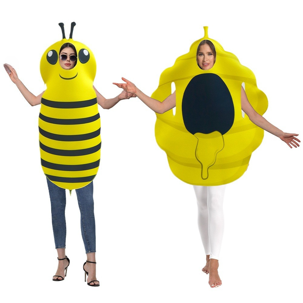 Adult Insect Animals Bees Honeycomb Sponge Halloween Costume Women Men ...