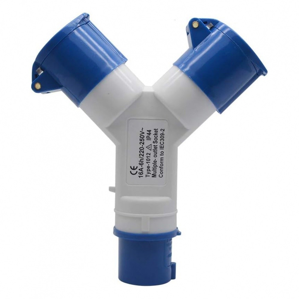 2 Way Splitter 16A/32A 220v 3 Pin Industrial Field Plug And Wall Socket ...