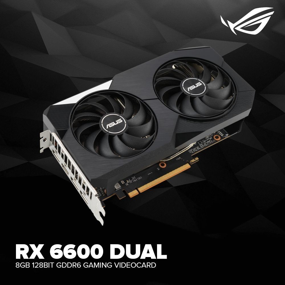 EasyPC| Asus Rx 6600 DUAL-RX6600-8G/ DUAL-RX6600-8G-V2 8gb 128bit GDdr6 ...