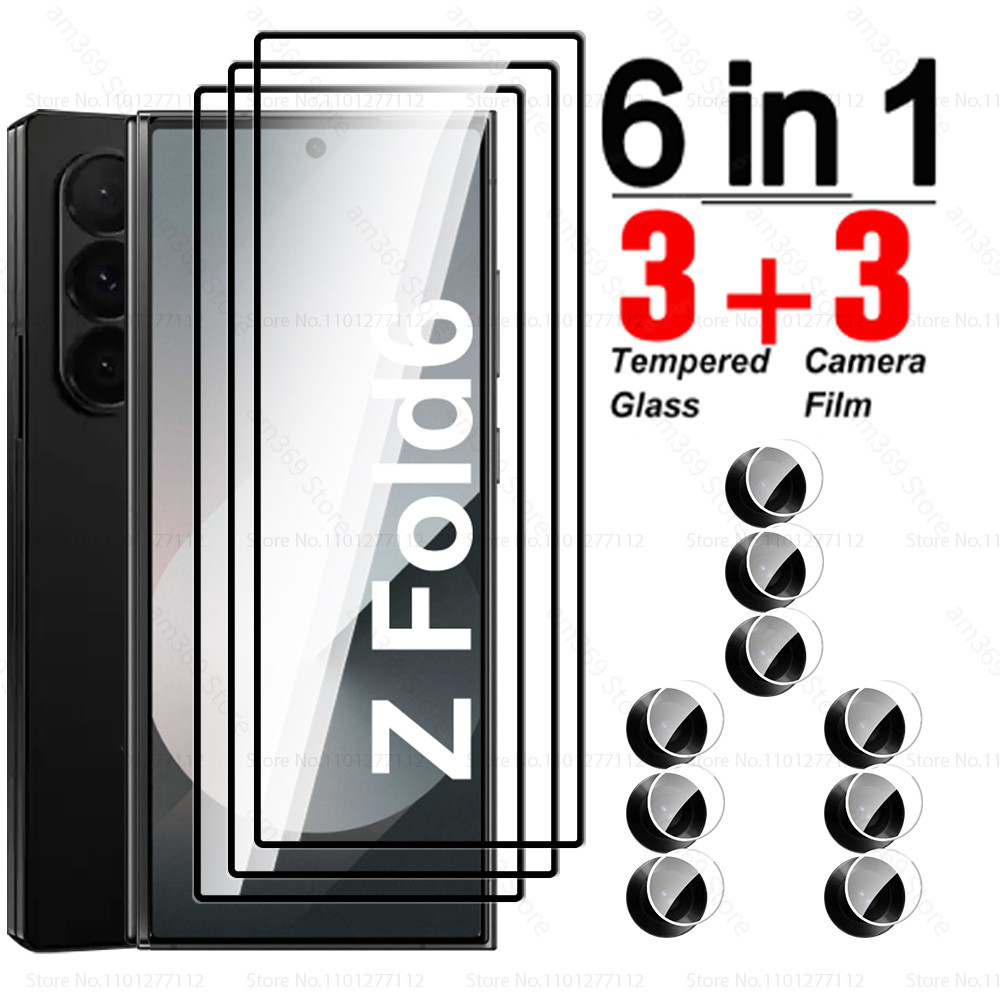 6in1 Tempered Glass For Samsung Galaxy Z Fold 6 Screen Protector for ...