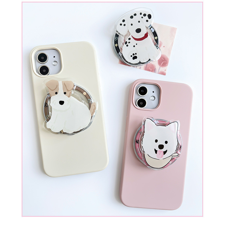 Cute Cartoon Round Magnetic Phone Holder for Magsafe Case and IPhone 16 ...
