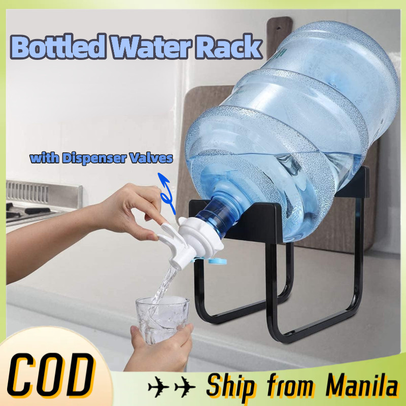 Gallon Water Jug Stand Metal Bottled Water Bracket with Dispenser ...