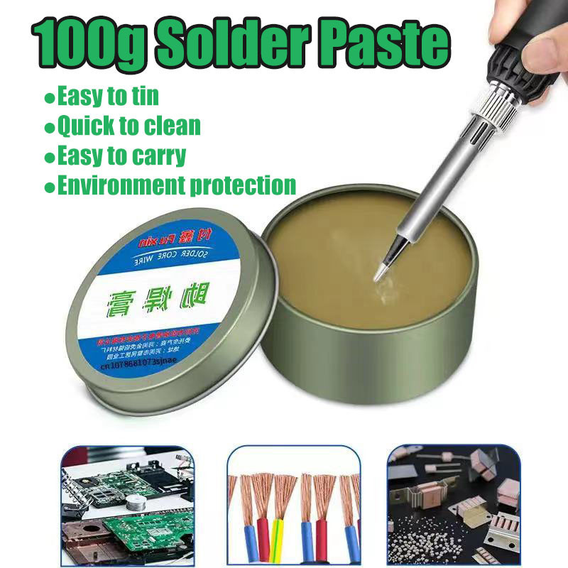 100g Soldering Flux Lead-free Solder Paste No-clean Solder Grease Iron Maintenance Soldering Oil ...