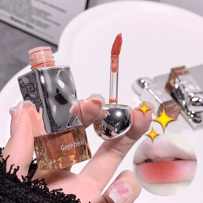 Gege bear Matte Velvet Lip Glaze, Silky and Non-stick, Advanced Color Rendering, Matte Lip Glaze ...