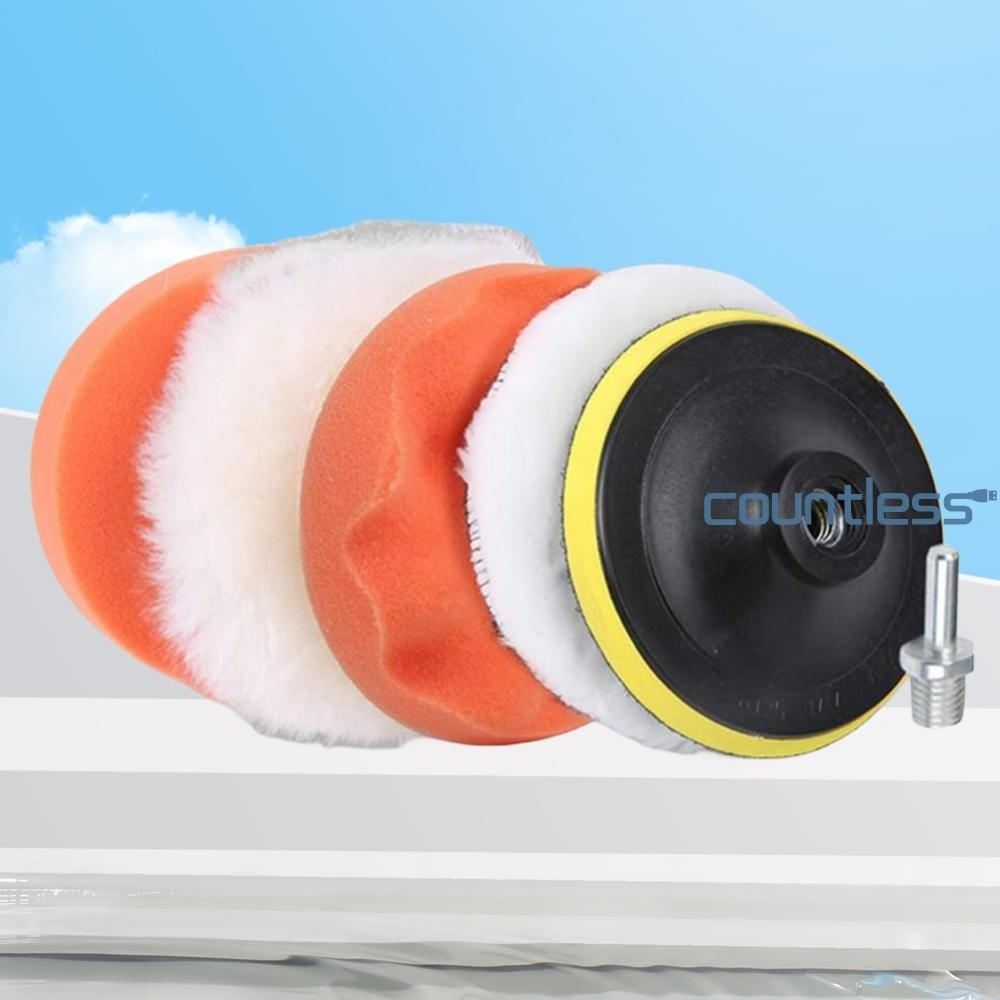 3/4/5 Inch Foam Pad Buffer Kit Reusable Car Buffing Pads Sponge Foam ...