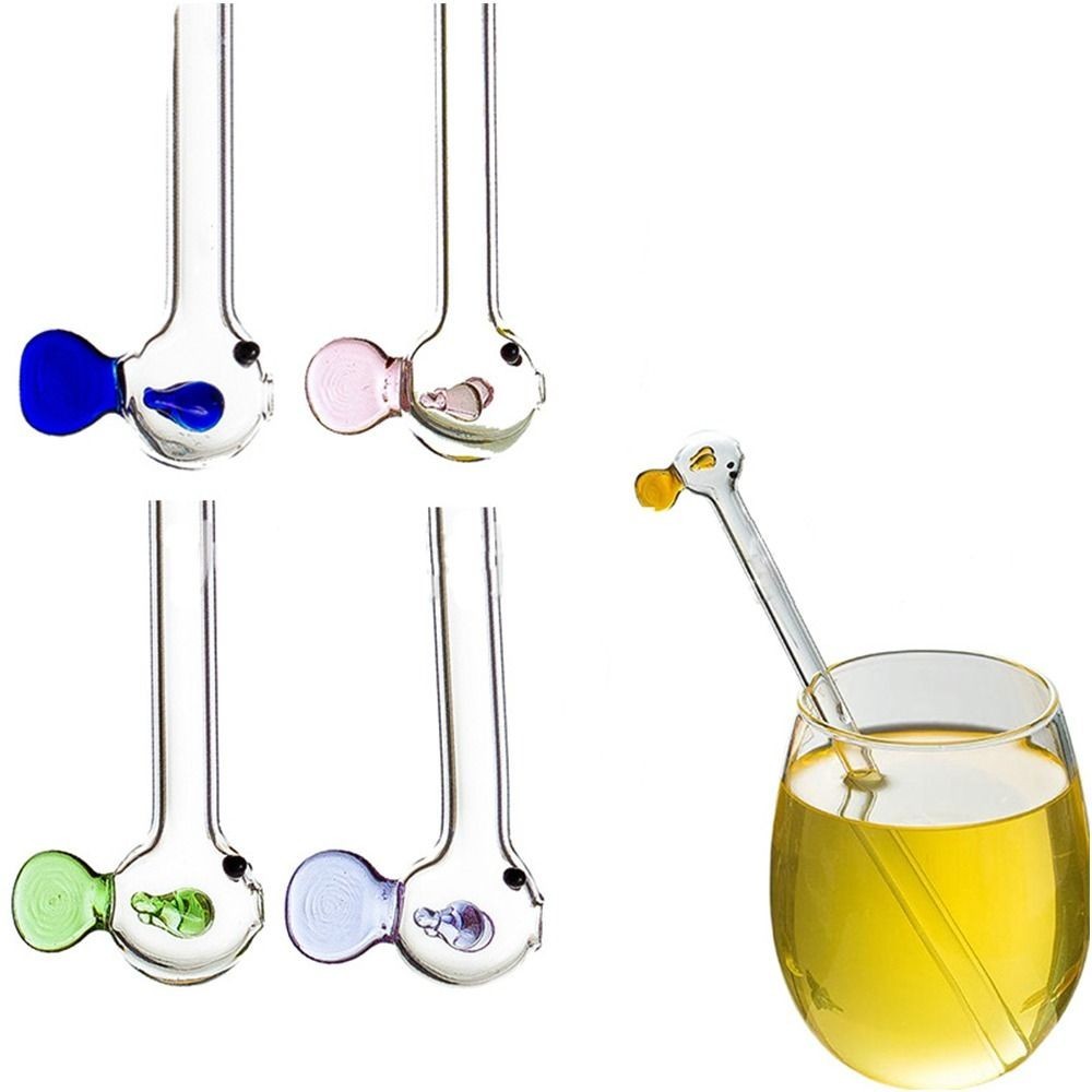 ★Y-MARRIITT Juice Milk Drinking Glass Straw Transparent Heat-resistant ...