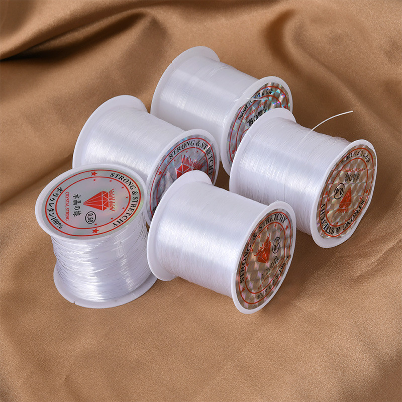 1 Roll Fashion Transparent Non Elastic Crystal Fishing Line DIY ...