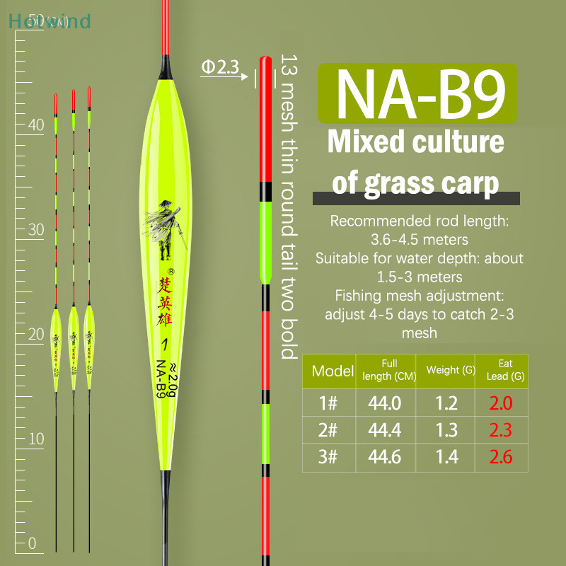 HW Sensitive Fishing Lure Float Eye-catching Triangle Tail Floats ...