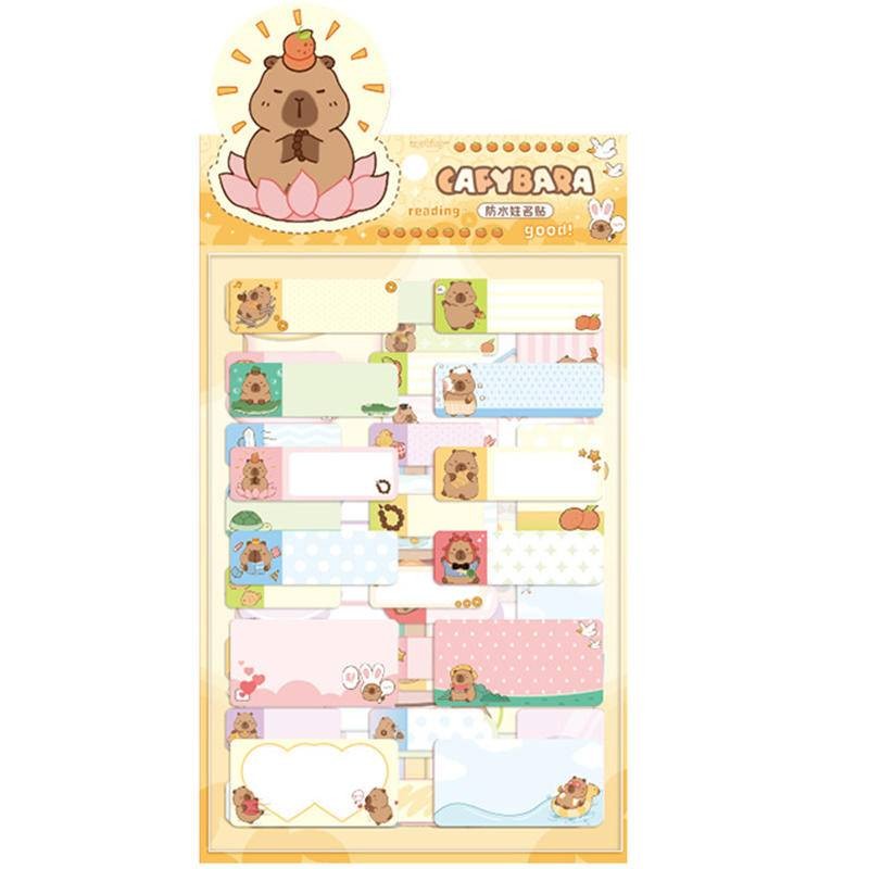 6Pcs/Set Capybara Cartoon Baby Bottle Labels for Daycare Name Tag Label ...