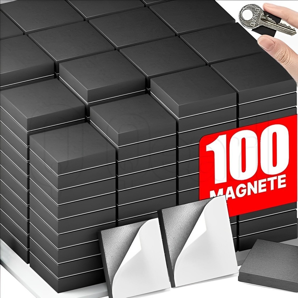 50/100Pcs Self-adhesive Magnetic Sheet - Soft, Flexible - for Fridge ...