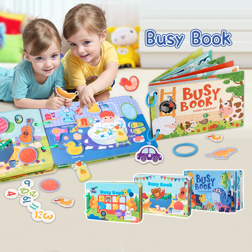 WB Busy Book Activity Book Diy Magic Quiet Book Sticker Book Montessori ...