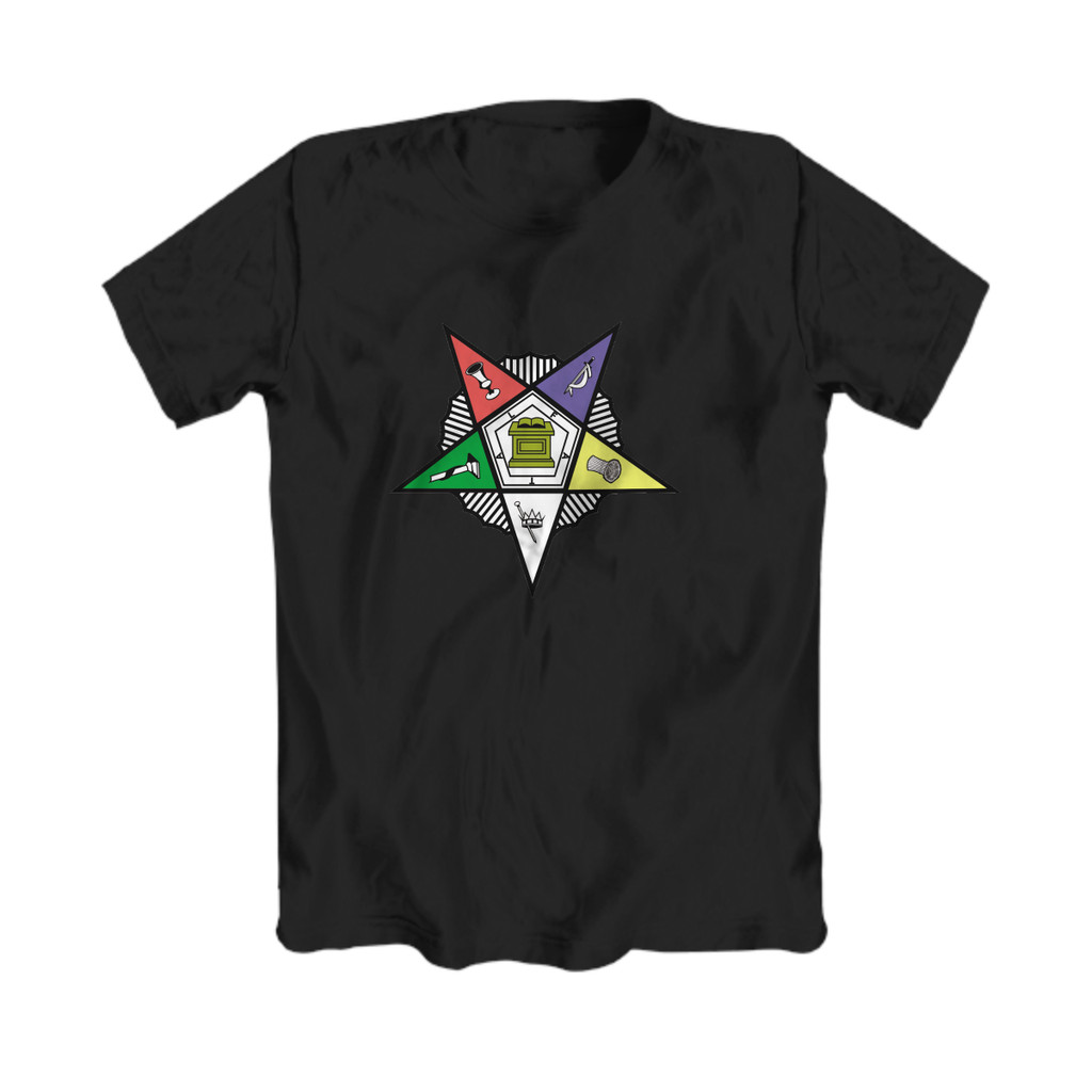 Masonic Shirt - Order Of The Eastern Star Symbol Oes Tee Freemason Logo ...