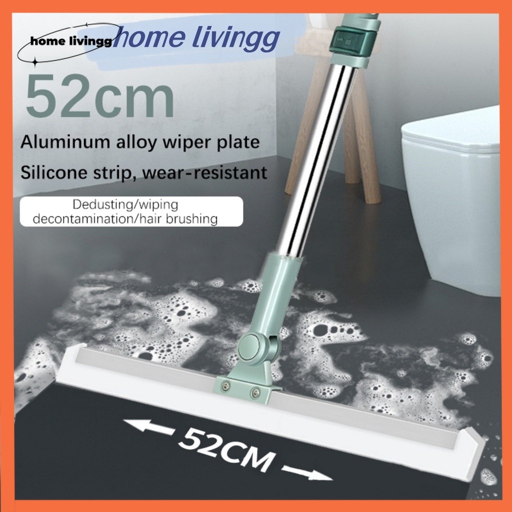 Floor Window Wiper Scraper 180 Degrees Rotatable Hand Push Mop Sweeper ...