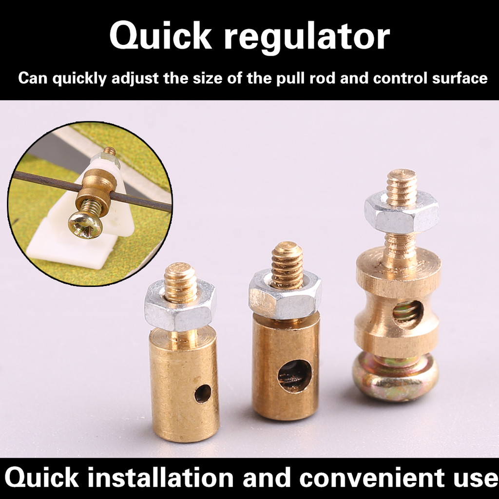 1.1 2.1mm Metal Servo Linkage Stopper Aperture Tie Rod Adjuster Copper ...
