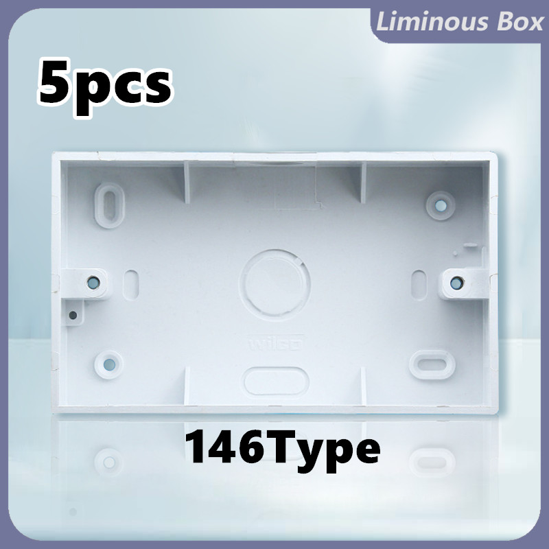 5pcs 146 Type Standard Switch Socket Internal Box Outer Wall Junction ...