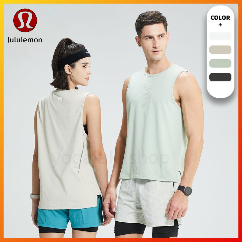 Lululemon new round neck sports men's vest top 1009 | Shopee Philippines