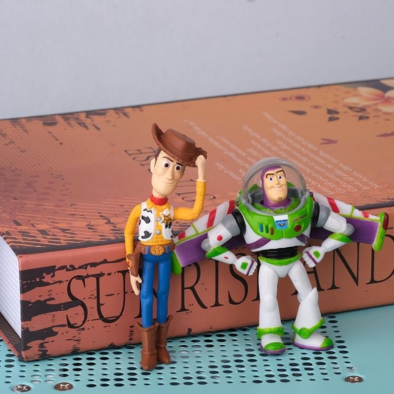 Anime Figures Toy Story Woody Buzz Lighty Forky Rex Vinyl Action ...