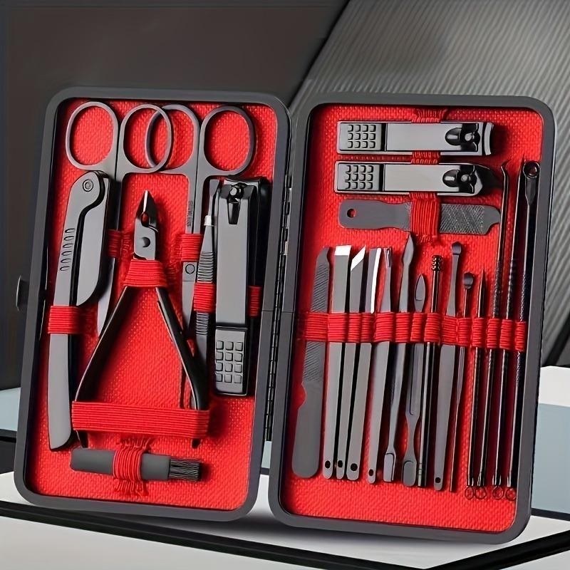 24Pcs Nail Clippers Manicure Tool Set, With Portable Case, Professional ...