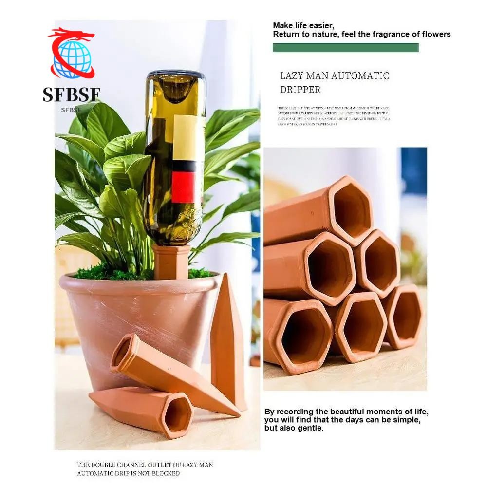 SFBSF 6PCS Self Watering Device, Ceramics Cone Shaped Terracotta ...
