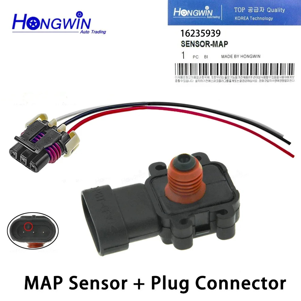 16235939 Manifold Absolute Pressure MAP Sensor With Wire For Chevrolet ...