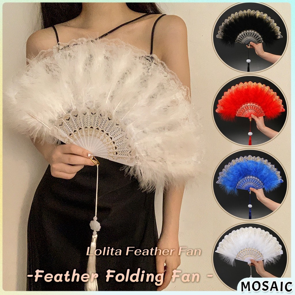 Feather Fan Hanging Fans Feather Decorative Folding Fan Catwalk ...