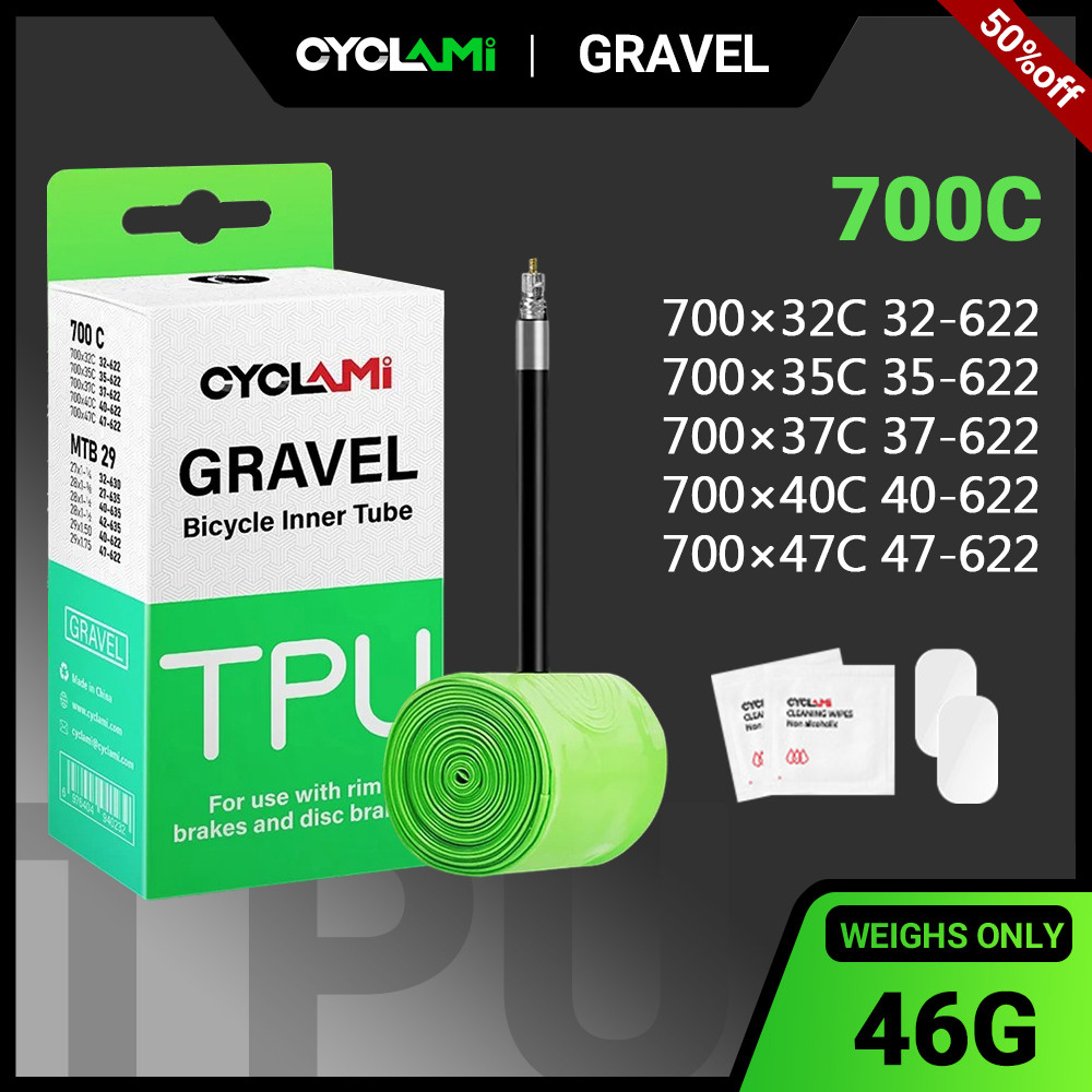 CYCLAMI MTB Bike Inner Tube Ultralight 46g TPU French Valve For Gravel ...