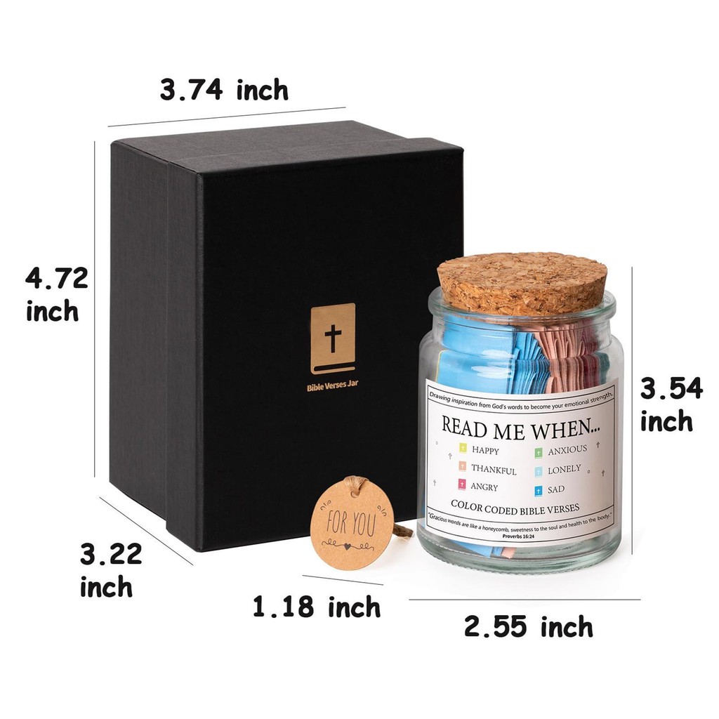 Bible Verse Jar, Read Me When Bible Verses Jar for Emotions and ...
