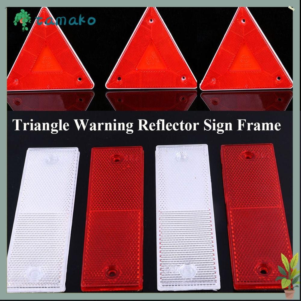 TAMAKO Triangle Warning Reflector, 2 Styles Reflective Sign Board Sign ...
