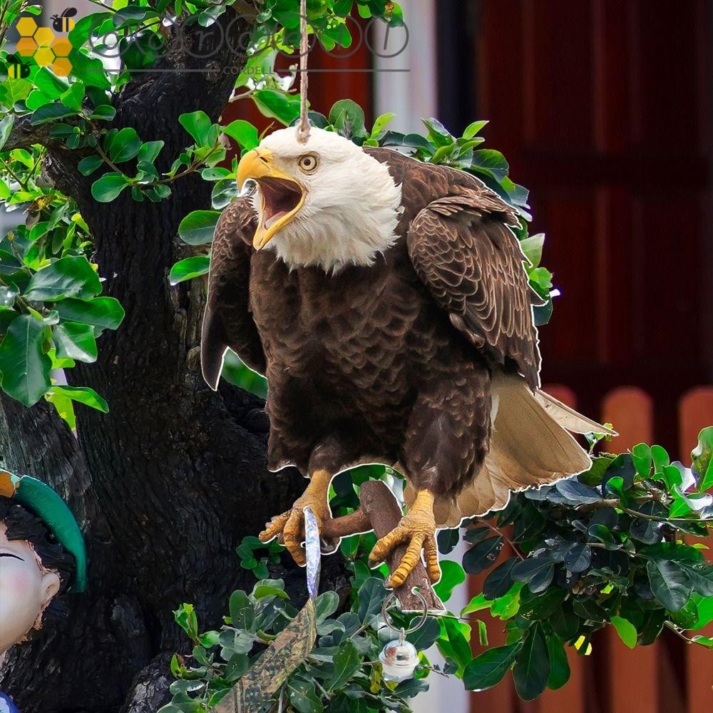 CORDELL Bird Repel Owl Scarecrow, Rectangle Hanging Fake Bird Scare ...