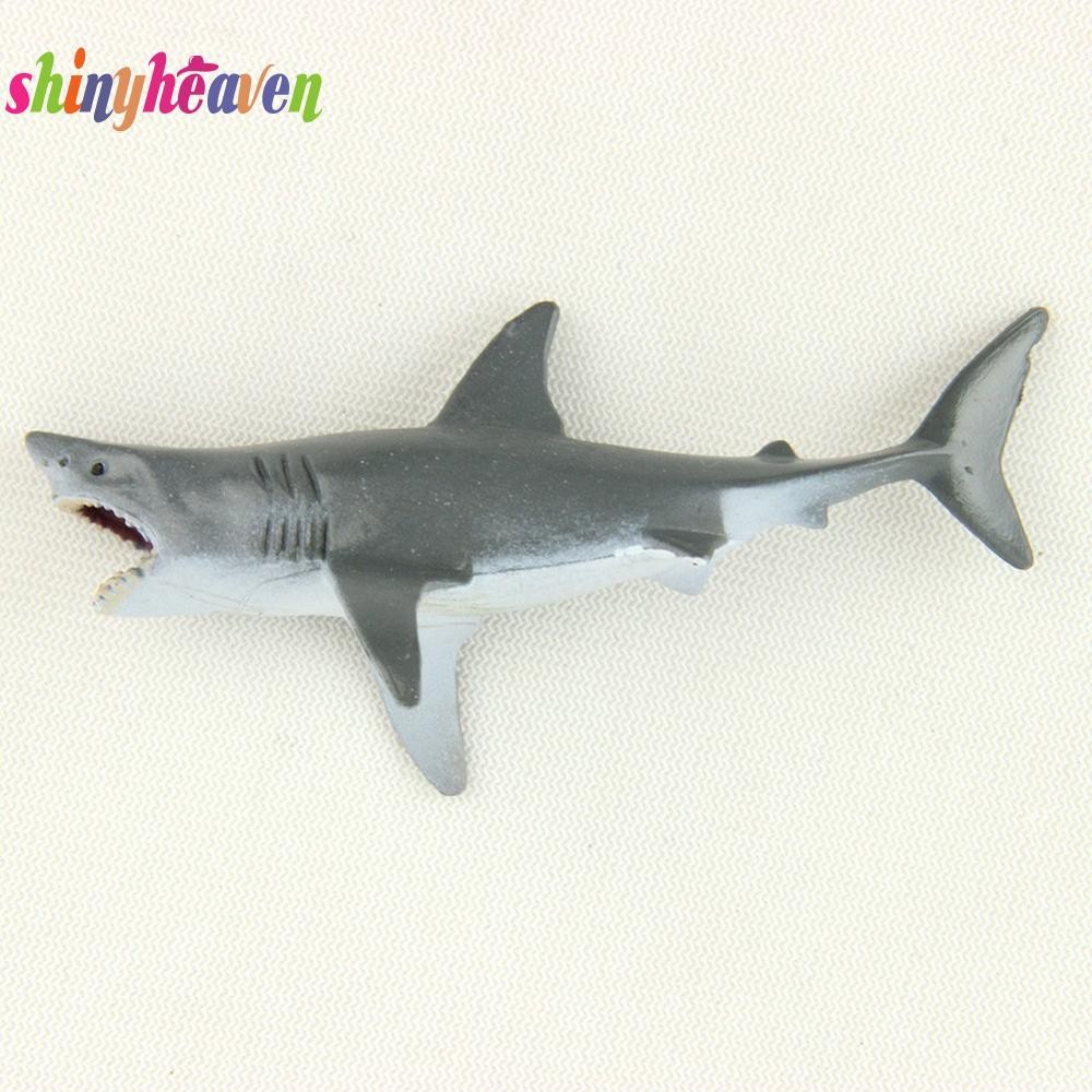 12pcs/Box Sea Life Simulation Realistic Animal Model Great shark whale ...