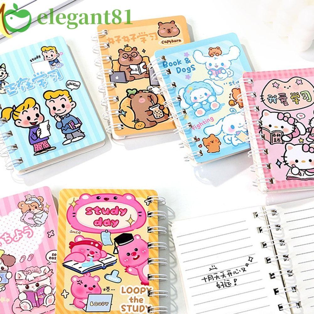 ELEGANT81 Coil Notebook, Cute Cartoon Pocket Notepads, Mini Small Thick ...