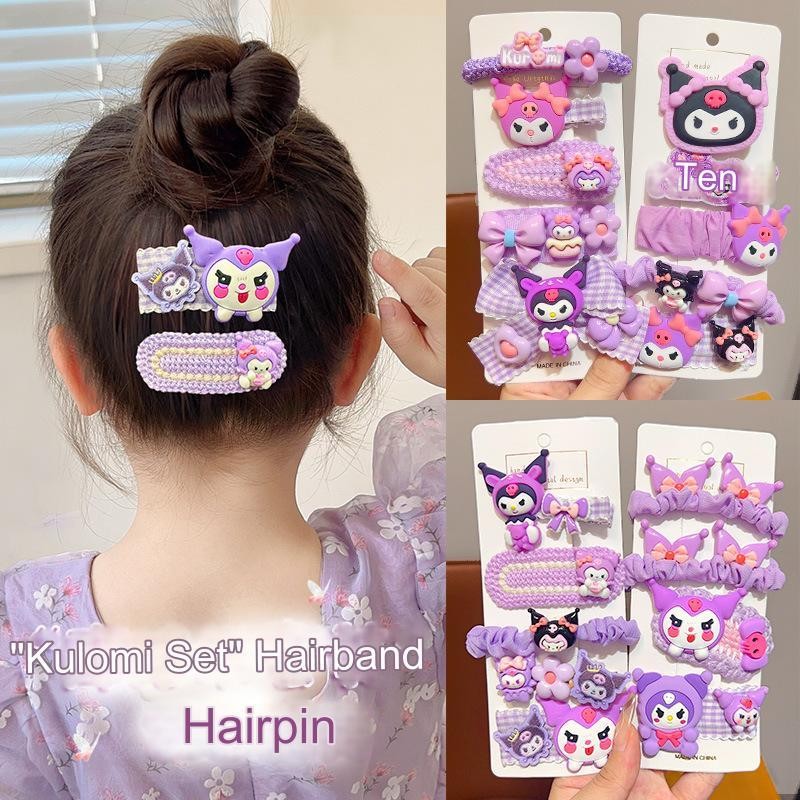 5pcs Children's hair accessories Kuromi hair ring band high elastic ...