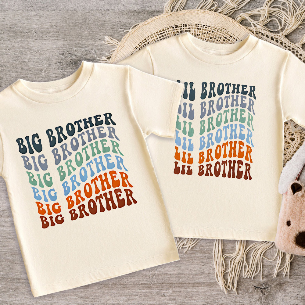 Big Brother Little Brother Short Sleeve T Shirt Set Sibling Matching ...