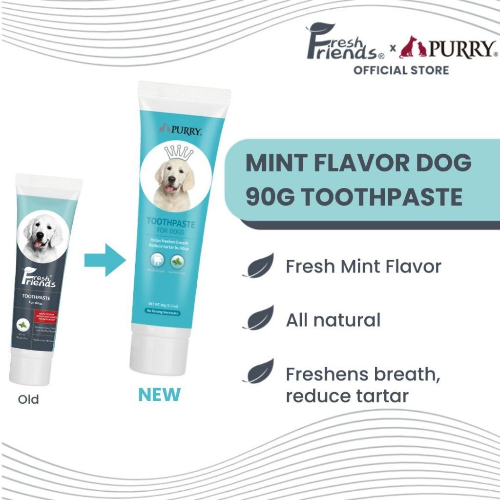 Fresh Friends Purry Dog Toothpaste Mint Flavor with Bioline Natural ...