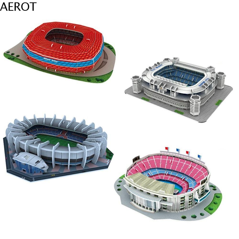 AEROT Miniature Football Stadiums, DIY Model 3D Soccer Stadium Puzzle ...