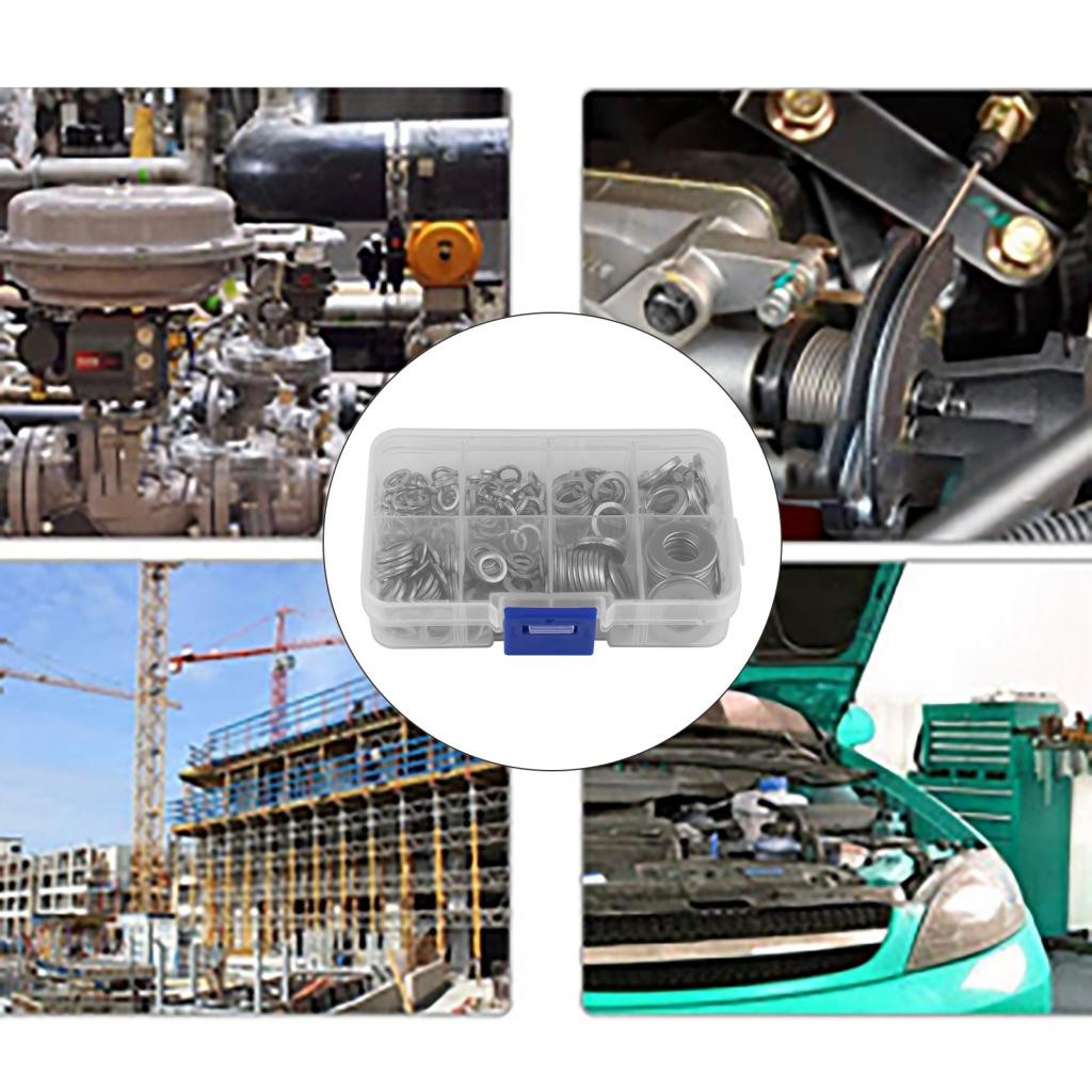 200 PCS LiebeWH Stainless Steel Washer Flat & Spring Tool Kit M5 M6 M8 ...