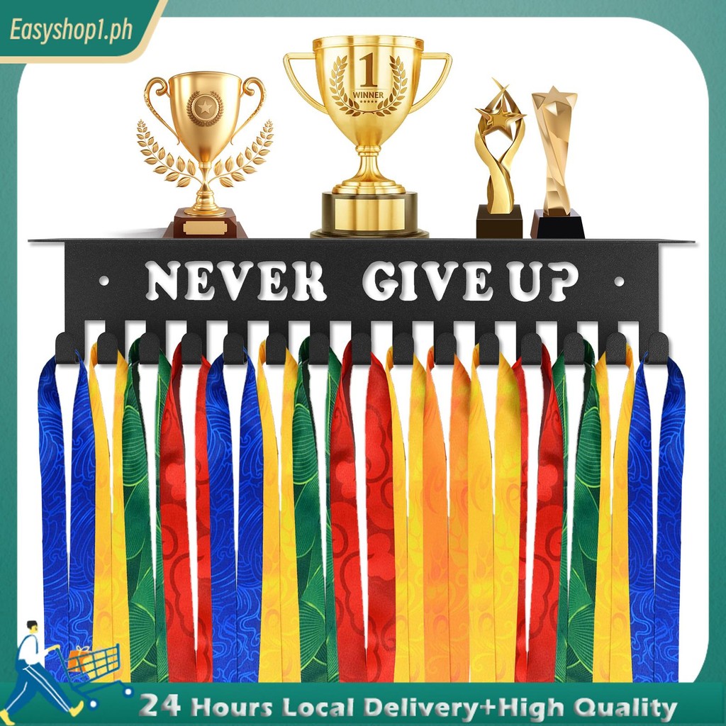 Medal Hanger Display Wall Mount Metal Trophy Rack Easy to Install ...