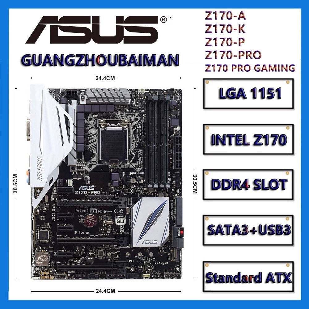 Asus Z170-A/-P/-K/Z170 PRO Z170M-PLUS H170M LGA1151 Motherboard DDR4 | Shopee Philippines