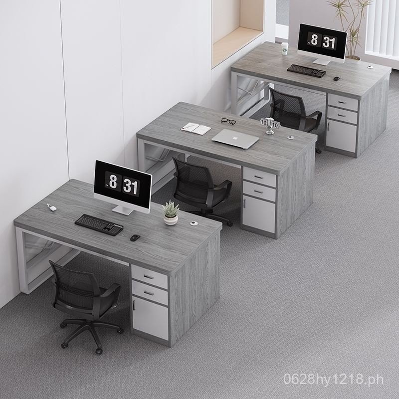 Home Modern Office Combination Desk Single Desk Chair Workbench Simple Computer Employee Desk ...