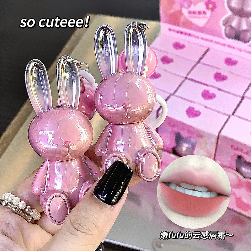 New Gege bear Gege bear Pink Rabbit Velvet Mist Lip Cream Easy to Color ...