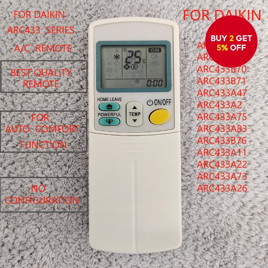 Air Conditioner Remote Control ARC433 for Daikin ARC433 ARC433A1 ...