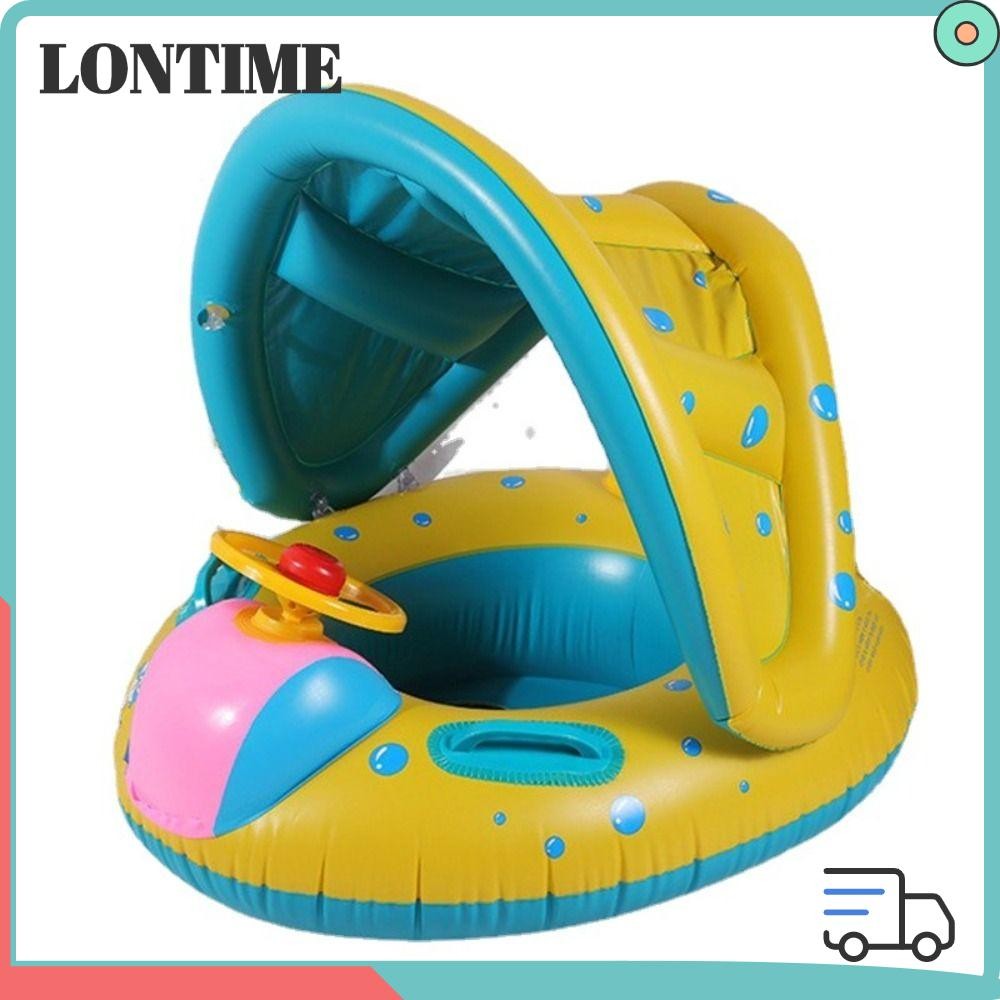 LONTIME STORE Baby Swimming Floaters, With Awning Inflatable Design ...