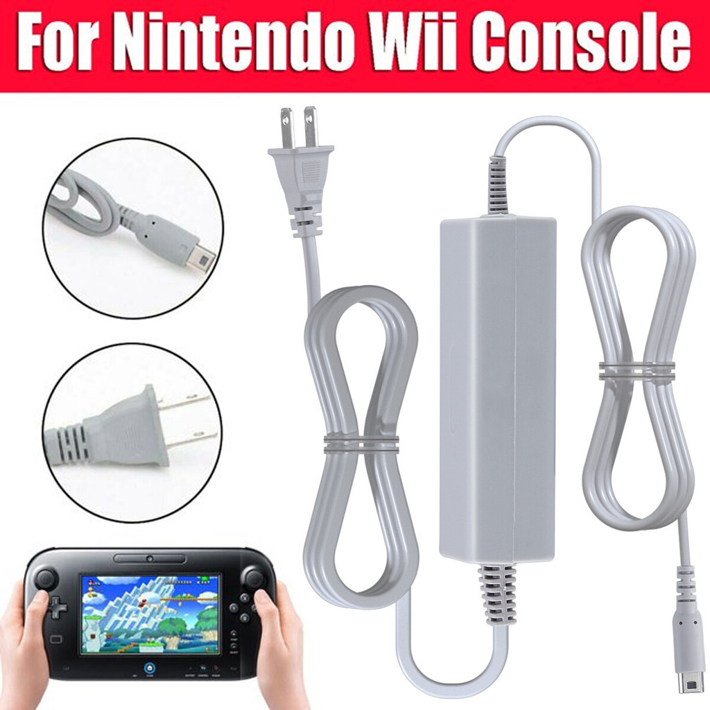 For Nintendo Wii U Controller Gamepad AC Charger Adapter 100-240V Home ...