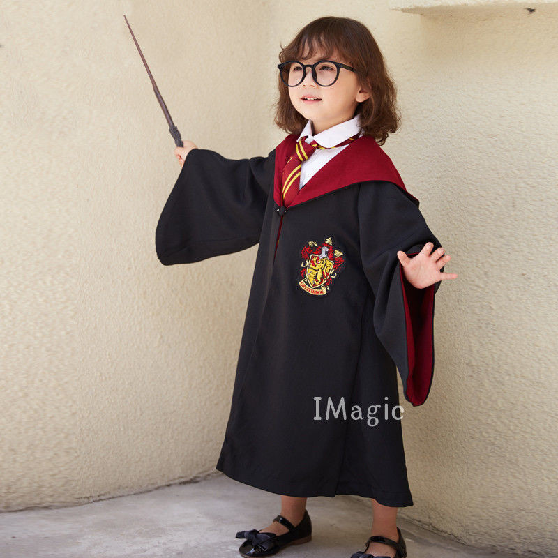 Harry Potter Student Children's Magic Robe Thickened Wizard Robe Cloak ...