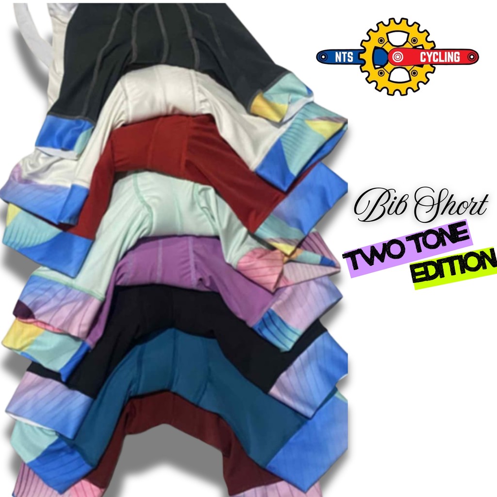 NTS Bib short Rainbow edition padded short powerband | Shopee Philippines