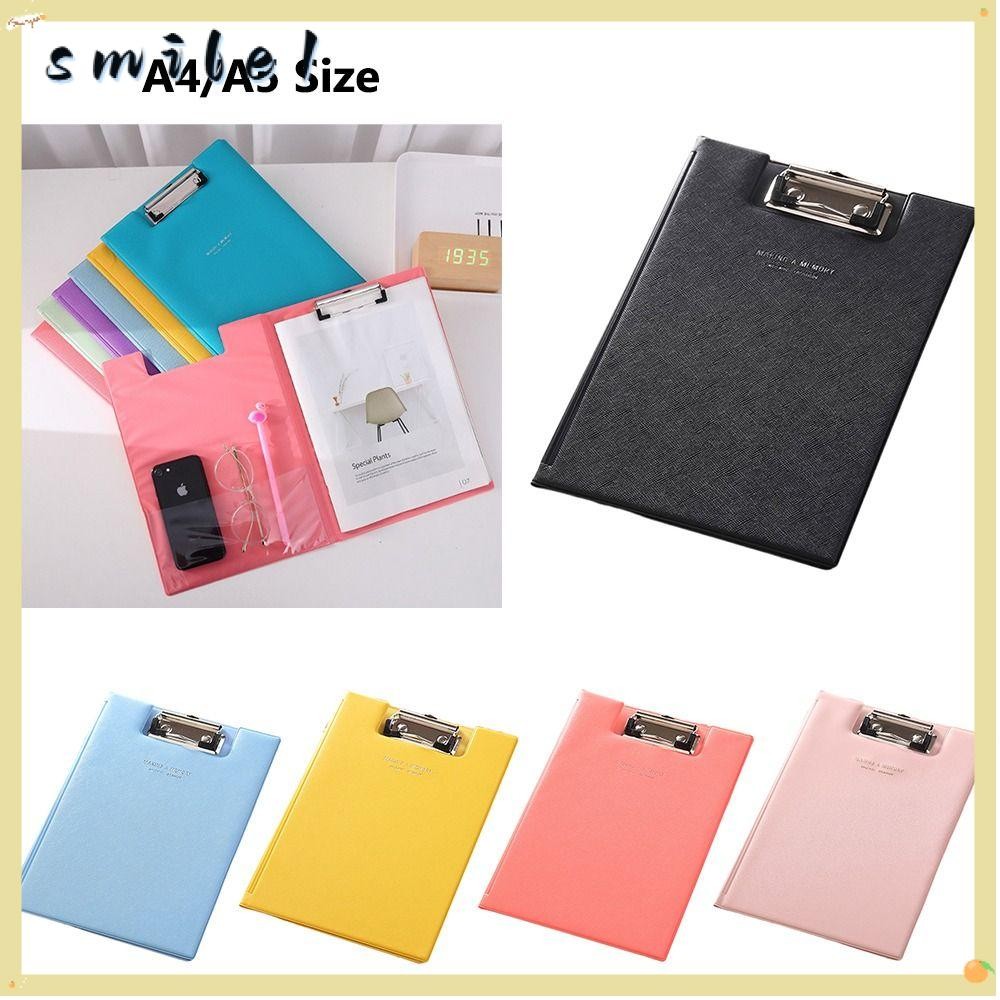SMILE File Folder, A4/A5 PU Leather Clipboard, High Quality Folding ...